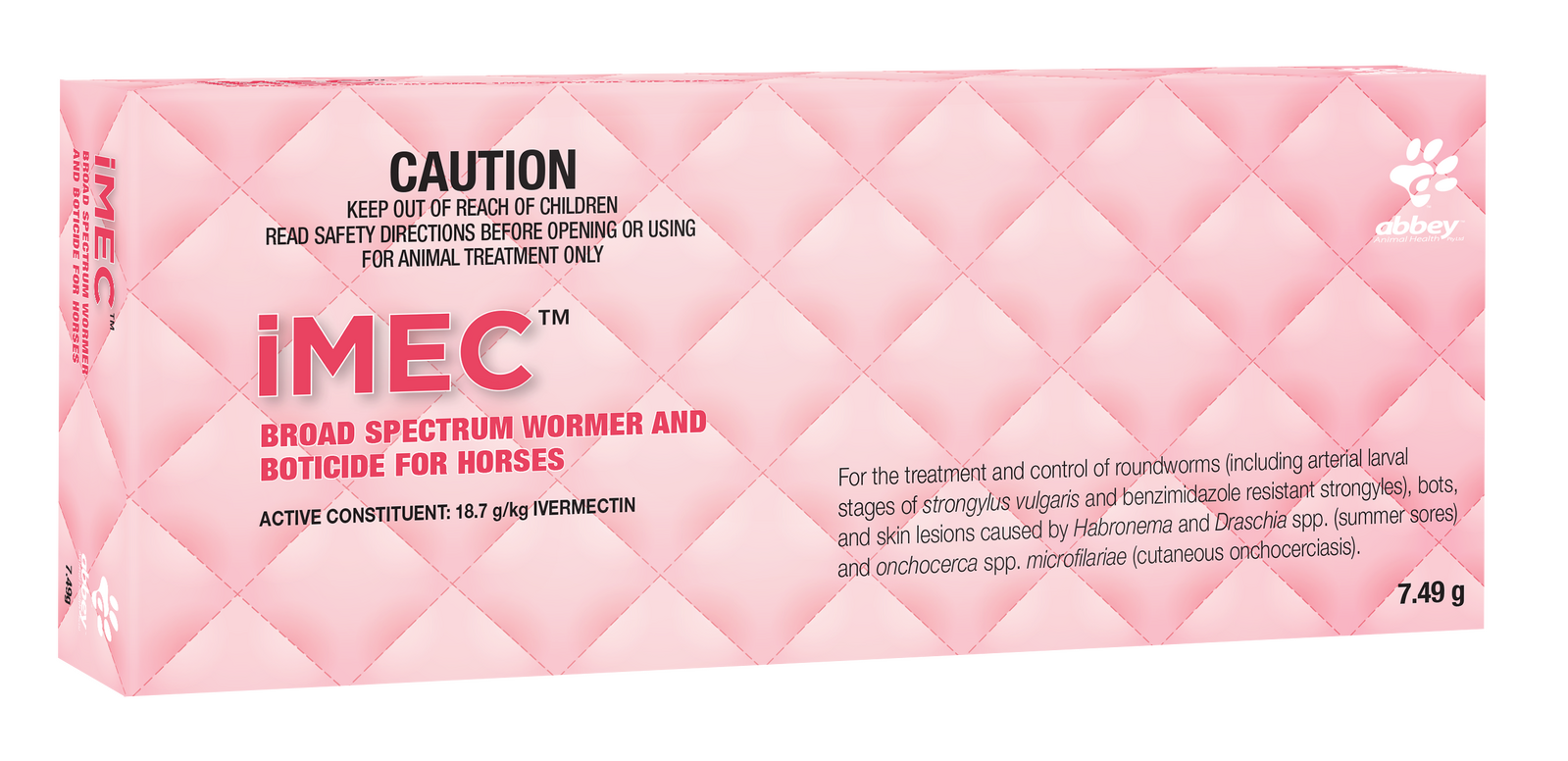 Abbey iMec Worm Paste For Horses 7.49g – Wyong Produce